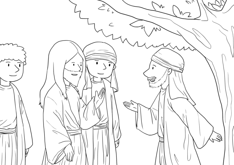 Engage Kids With Zacchaeus Coloring Pages - Faithful Parables