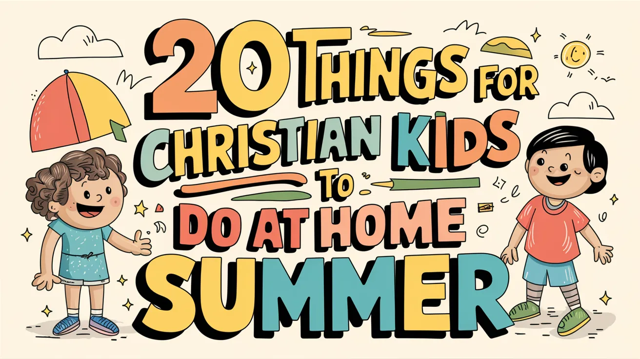 20 Things for Kids to do at Home this Summer - Faithful Parables