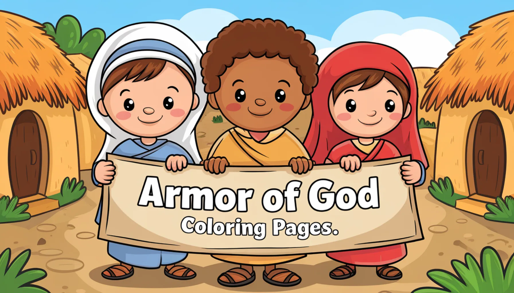 6 Armor of God Coloring Pages - Faithful Parables
