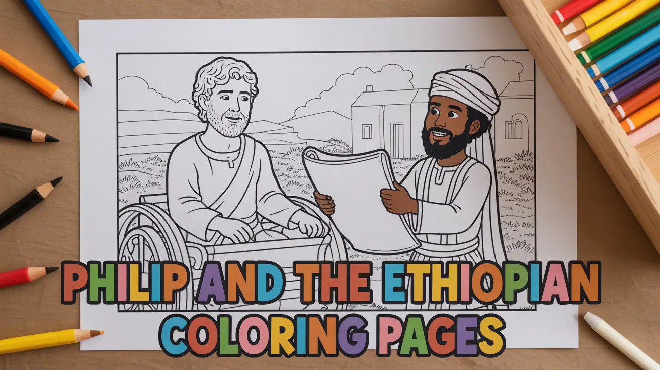 Philip and the Ethiopian Coloring Pages - Faithful Parables